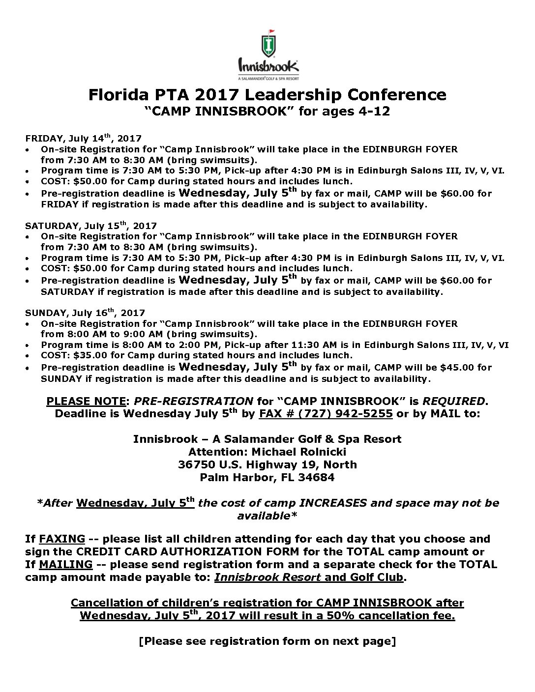 FLPTA 2017-CAMPINNISBROOK – Florida PTA