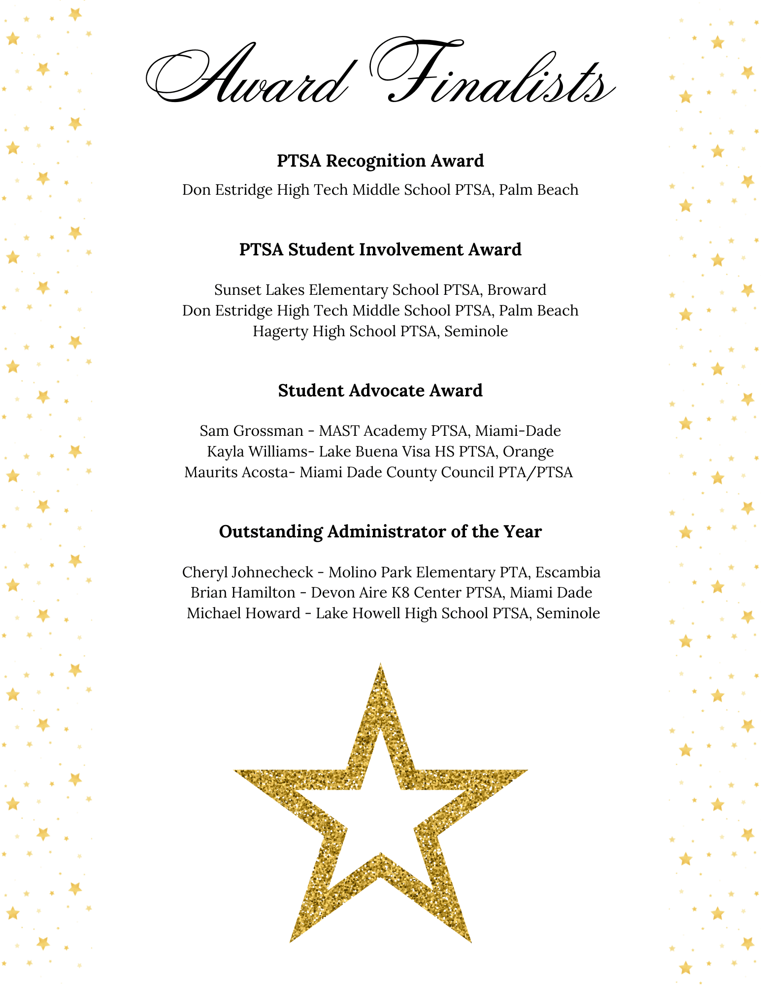 2022-2023 Award Winners – Florida PTA