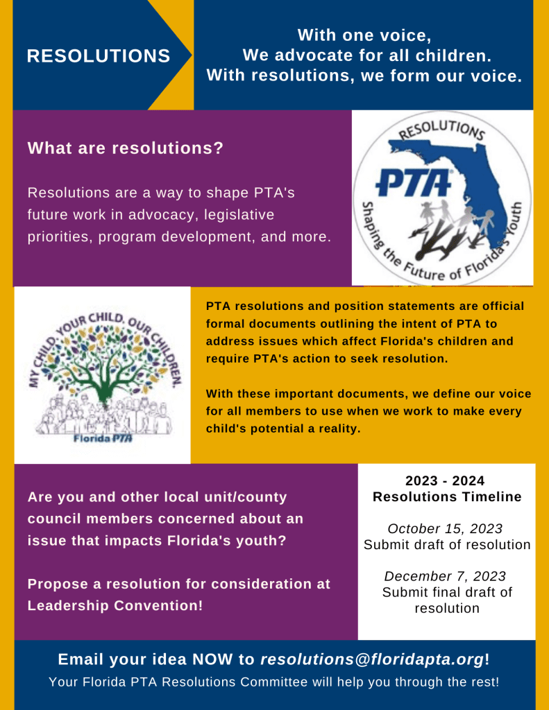Resolutions – Florida PTA